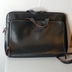 Lodis | Bags | Lodis Audrey Slim Leather Black Briefcase Laptop | Poshmark